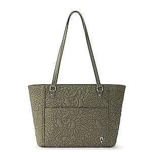 Sakroots Metro Tote Bag in Eco-Twill with Dual Shoulder Straps, Olive Spirit Desert Quilted