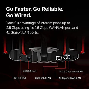 TP-Link AX6600 WiFi 6 Gaming Router (Archer GX90)- Tri Band Gigabit Wireless Internet Router, High-Speed ax Router, Smart VPN Router for a Large Home