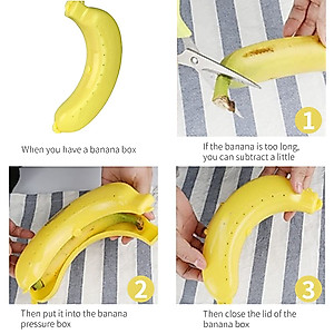 Yosoo123 Banana Protector Box, Cute Plastic Fruit Banana Protector Box Holder Case Lunch Container Storage 19.5x13x4.4cm/7.6x5.1x1.7inch