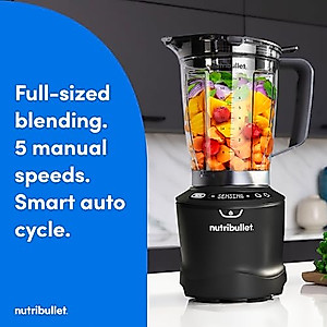 nutribullet SmartSense 5-speed, full-size blender, 1400 Watt- Matte Black