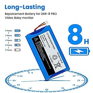 7717 Replacement for Infant Optics DXR-8 Pro Battery Sp 554478 3.85V 2800mAh Lithium Ion Battery (Not Compatible with DXR-8 Baby Monitor)