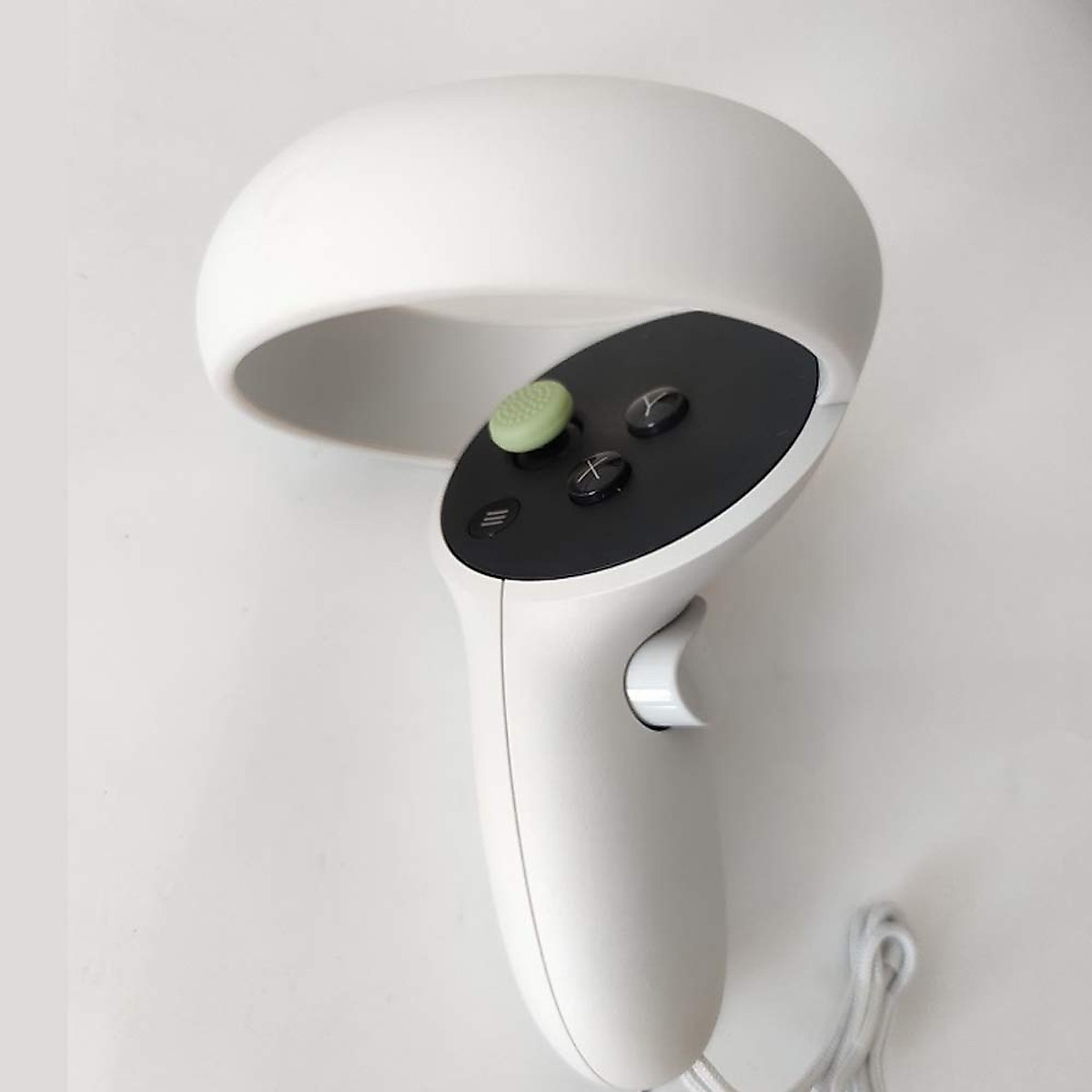 Ngaantyun Touch Controller Thumbstick Caps Compatible with Oculus Quest 2 1 Rift S Virtual Reality Gaming Headset, Silicone VR Skin Grips Thumb Protect Cover Joystick Anti-Skid Cap Replacement - Blue