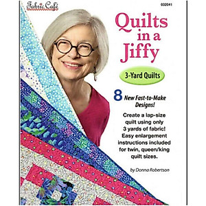Quilts in a Jiffy - 3 Yard Quilts by Donna Robertson for Fabric Cafe,Brown