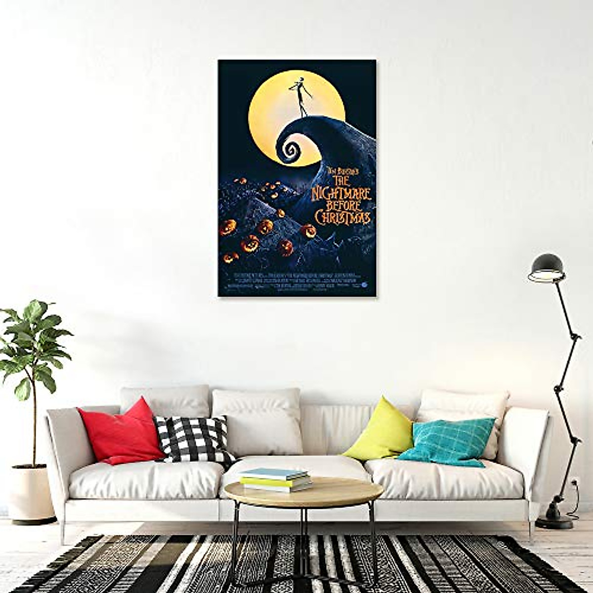Tim Burton's The Nightmare Before Christmas - Movie Poster (Regular Style - White) (Size: 24 x 36 inches)