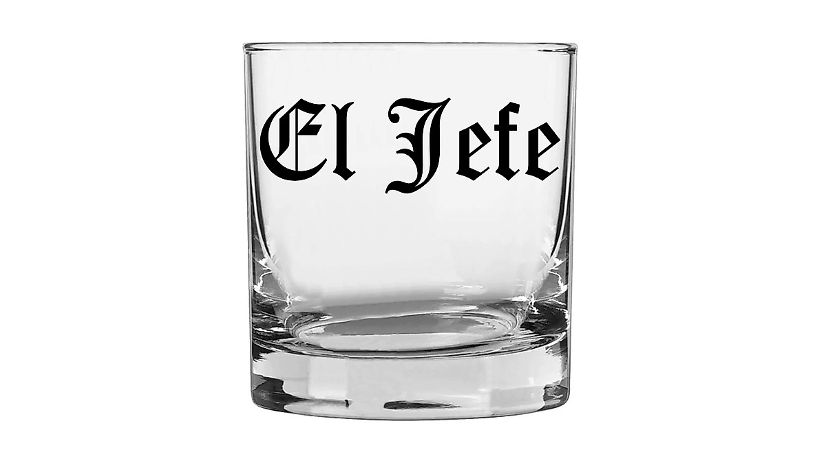 El Jefe Whiskey Glass - Best Boss Day Gift