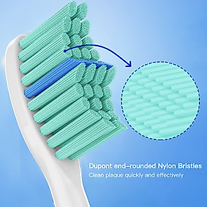 Vochigh Replacement Toothbrush Heads Compatible with Philips-Sonicare: fits e-Series HX7022 CleanCare & Xtreme Screw-on Electric Brush Handles, 6 Pack