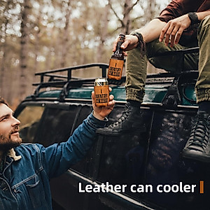 Viteorgl-Dad Birthday Gifts, Dad Gifts for Birthday, Impeccable Birthday Gifts for Dad，Men,Gifts for Dad's Special Day， Cool gift-Unique Gifts for Men，Dad Birthday Gifts-Leather Can Cooler 12 OZ