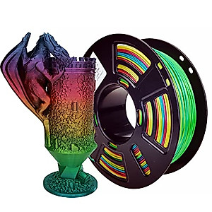 Stronghero3D PETG 3D Printer Filament 1.75mm Rainbow 1kg for Anet Creality Ender3 Prusa