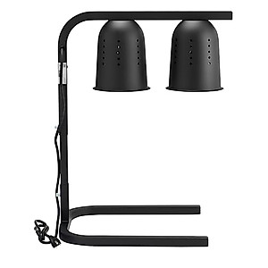 Kratos Bulb Warmer, Two Bulb Heat Lamp, Black, 120V, 500 Watts, Countertop Food Warmer for Restaurants (31M-004)