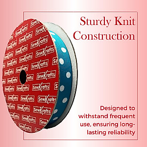 Grosgrain Polka Dot Ribbon for Gift Wrapping, Hair Bows & Party Decorations - 5/8" x 10 Yards, Perfect Easter Ribbon for Spring Crafts, Multi-Purpose Festive Ribbon [Sea Green]