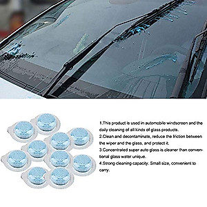 Dweekiy Car Cleaner Solid, Car Windscreen Wiper Cleaning Washer Solid Glass Water Effervescent Tablet Windshield Cleaner (10 PCS)