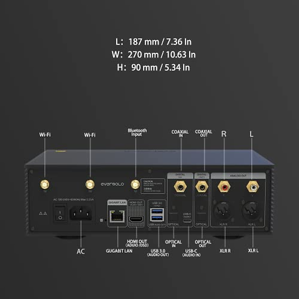 Eversolo DMP-A6 Streamers, Network Player, Music Service and Streaming MQA Full Decode, DAC, DSD512 PCM768kHz/32Bit Bluetooth 5.0, 6’’HD Touchscreen, Exclusive App