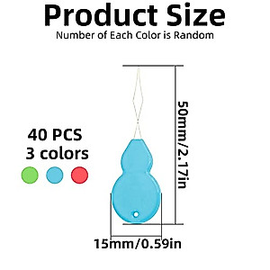 Needle Threader,40 pcs Gourd Shape Needle Threader for Hand Sewing Plastic and Metal Easy Threader,Colorful Needle Threaders for Sewing Machine Embroidery Floss Sewing Easy Needle Threader with Box