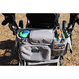 Baby Belugas Universal Stroller Organizer - Increase Your Experience and Travels with our Insulated Cup Holder Detachable, Phone Bag, Non Slip Strap & Shoulder Strap, Universal Fits Many Stroller