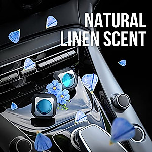HOTOR Car Air Fresheners - Long-Lasting Car Fresheners with Large Volume of 4 ML for Each, Fragrant Air Fresheners for Car Vent Clips and Odor Eliminators, Set of 6 Clips, up to 180 Days (Linen Scent)