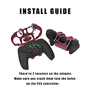 EXknight Leverback FPS Mechanical Paddles Attachment, Back Buttons Gaming Paddles for PS5 Controller (Red)
