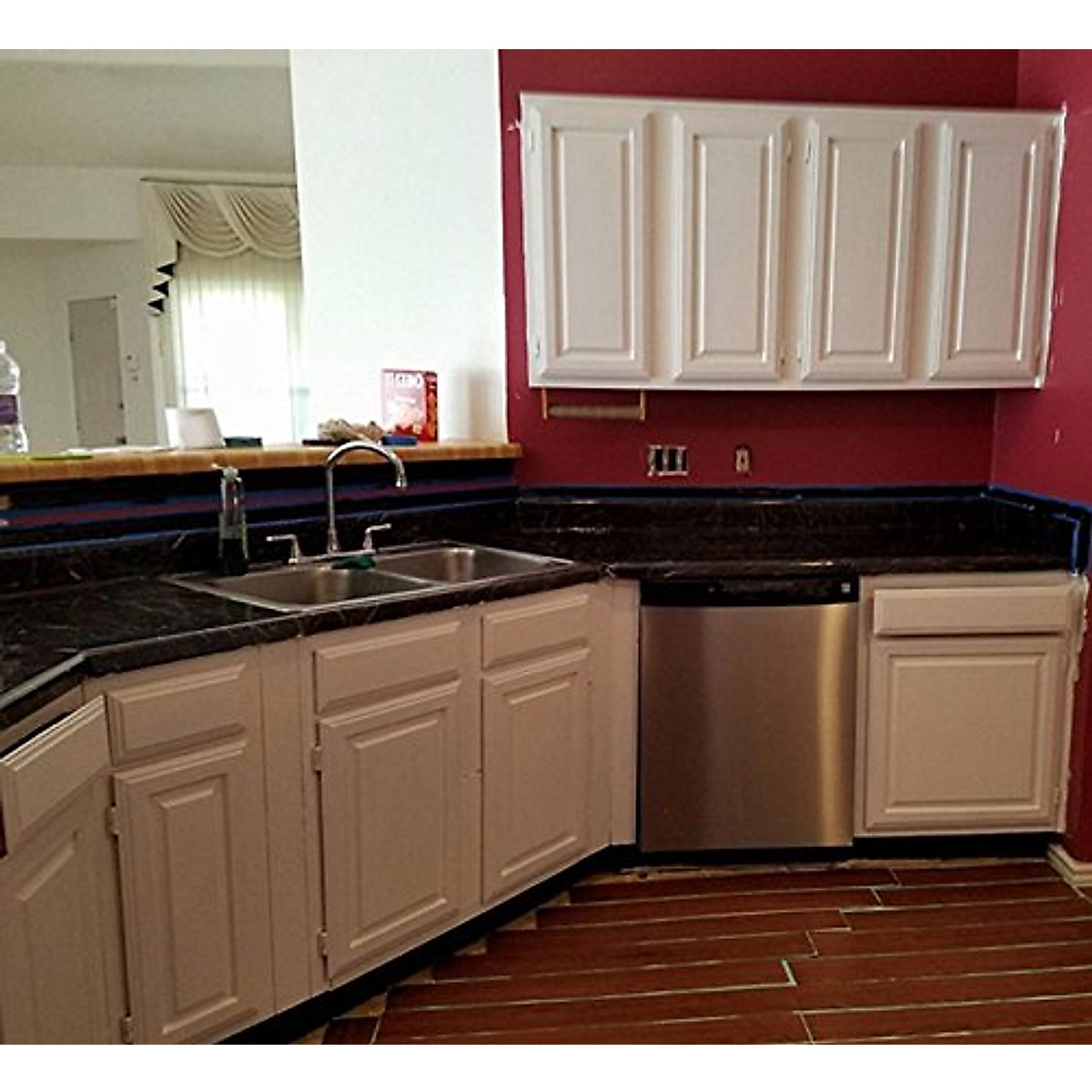 UPREDO Marble Effect Paper Adhesive Granite Look Vinyl Film Countertop Peel Stick Shelf Liners 15.8in by 79in