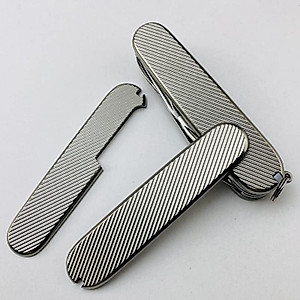 creationspace 91MM Swiss Army Knife Titanium Alloy Patch Change Handle DIY Knife 91mm Swiss Army Knife ( Size : Flat pattern ) Onecolor