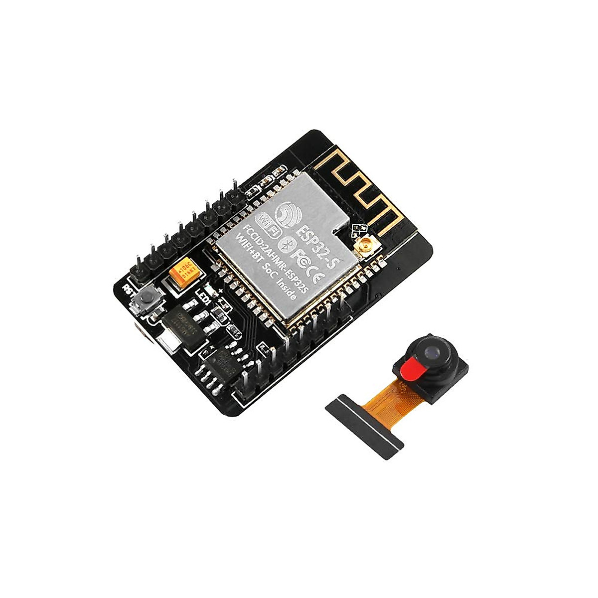 ESP32 Camera WiFi+Bluetooth Module 4M PSRAM ESP32 5V Low-Power Dual-core 32-bit CPU,with OV2640 OV7670 2MP TF Card Camera Development Board for Wireless Monitoring and QR Wireless Identification