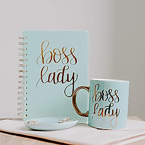 Sweet Water Decor Boss Lady Mint Spiral Notebook Motivational Notebooks Motivation Notebook Inspiration Boss Gift For Her Inspirational Hardcover Journal Lined Paper Gifts For Women Blank Diary Books