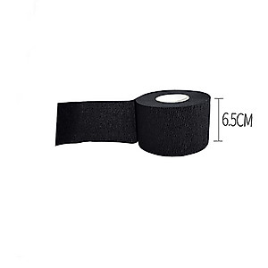 2 Rolls of Disposable and Flexible Black Barber Neck Strips for Hair Styling, Salon Cutting, Coloring, and Hairdressing