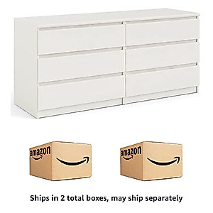 Tvilum 6 Drawer Double Dresser, White