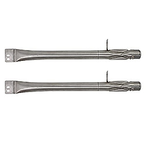 UpStart Components 2-Pack BBQ Gas Grill Tube Burner Replacement Parts for Brinkmann 810-4221-S - Compatible Barbeque Stainless Steel Pipe Burners
