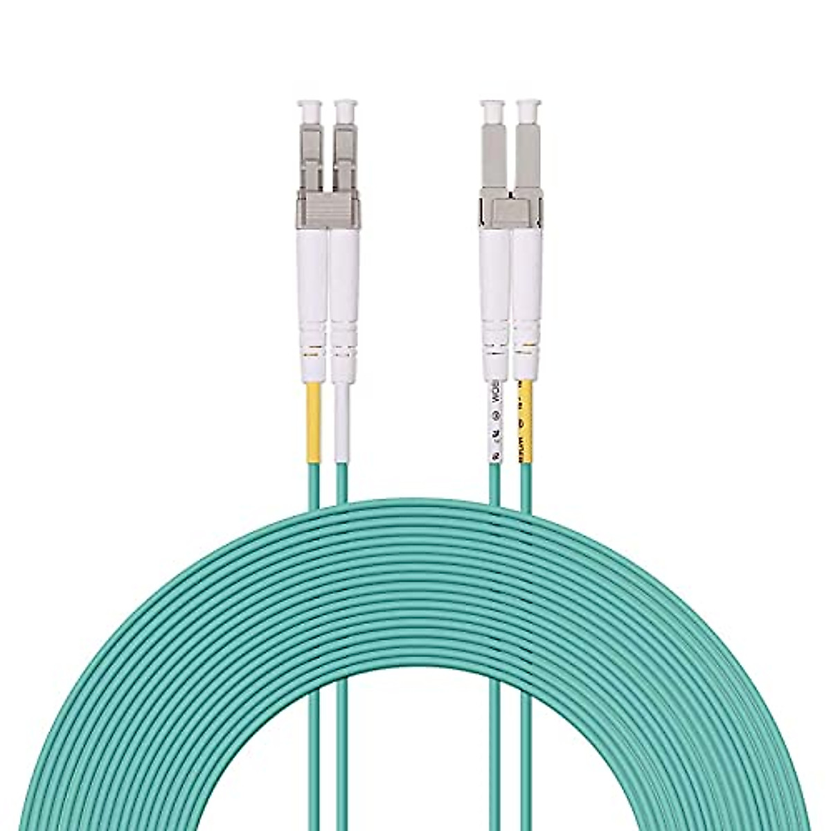 Fiber Patch Cable - LC to LC OM3 10Gb/Gigabit Multi-Mode Jumper Duplex 50/125 LSZH Fiber Optic Cord for SFP Transceiver, Computer Fiber Networks and Fiber Test Equipment, 30-Meter(100ft)