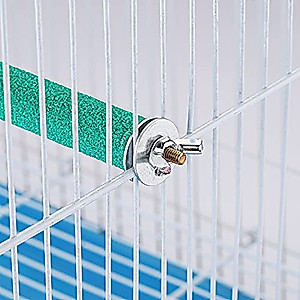 Mogoko Flexible Rope Bungee Bird Perch with 2Pcs Rough Sticks Bird Toy Birdcage Stands for Parrots Parakeets Cockatiels Conures Macaws Love Birds