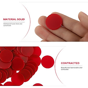 NUOBESTY 100Pcs Bingo Counting Chips Plastic Counting Counters Chips Math Learning Chip Markers for Math Game Party Props(Red)