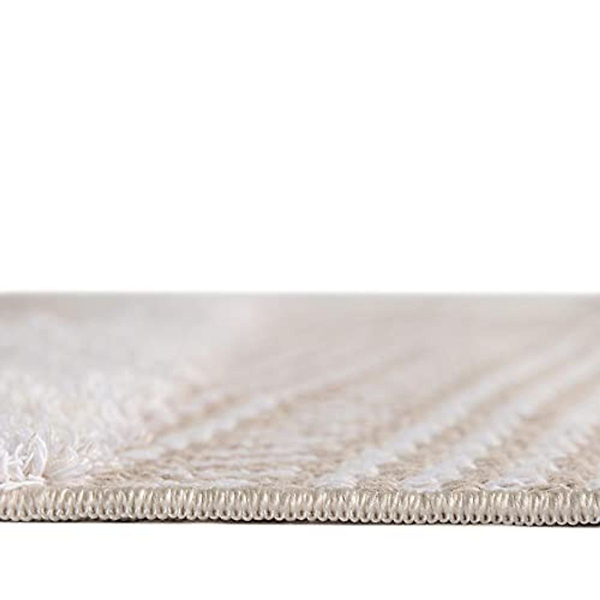 Rugs.com Sabrina Soto Casa Collection Rug – 4' x 6' Beige High Rug Perfect for Entryways, Kitchens, Breakfast Nooks, Accent Pieces