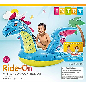 Intex Dragon Ride-On, 79in x 75in, for Ages 3+