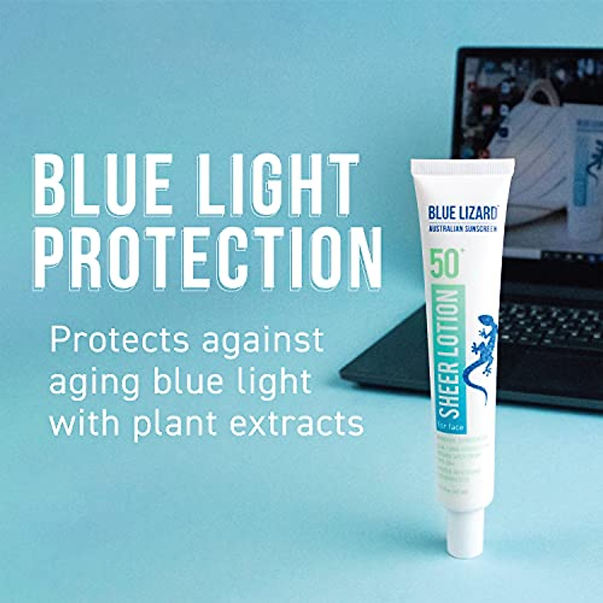 BLUE LIZARD Sheer Face Lotion - SPF 50+, 1.7 Oz