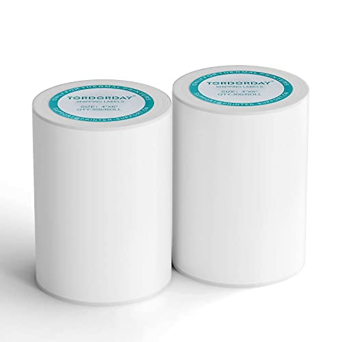 Tordorday USB Thermal Label Printer for Shipping Packages, 4x6 Thermal Labels (2 Rolls)