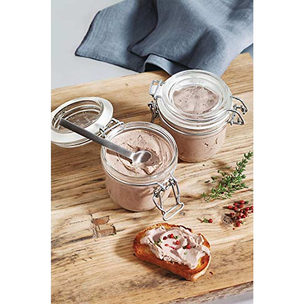 Bormioli Rocco Fido Jar, 6.75oz, Clear with Violet Top, Set of 12