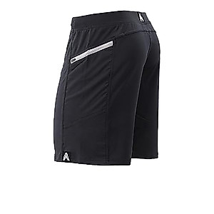 Anthem Athletics Hyperflex Gym Shorts for Men Zippered Pocket 9 Inch Inseam – Workout Shorts, Running Shorts, Athletic Shorts Cross Training Shorts Yoga Shorts - Black Onyx G2 - Medium