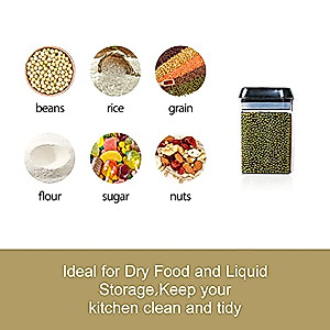 Naivees Airtight Food Storage Containers 7 PC Different Volume Set BPA Free Plastic Kitchen and Pantry Organization for Cereal, Snacks and Sugar Clear Canisters with 24 Free Chalkboard Labels