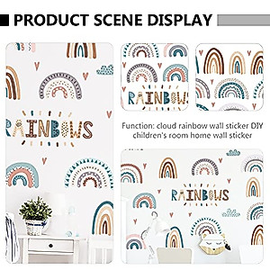 PartyKindom 2 Sets Cloud and Rainbow Wall Stickers Removable Decals Room Decoration for Home/Wall/Kitchen/Room Decor