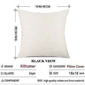 Christmas Decorations Pillow Covers 18x18 Set of 4 Pink Stripes Santa Snowman Snowflake Merry Christmas Tree Let It Snow Hello Winter Holiday Pillows Decorative Throw Cushion Case for Sofa Couch