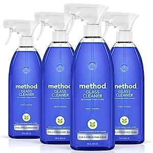 Method Glass Cleaner, Mint, 28 Ounce, 4 Pack, Packaging May Vary