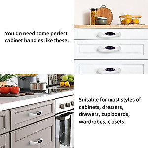 RODAILYCAY Cat 4 Packs Kitchen Drawer Pulls, Crystal Glass Cabinet Handles Pulls, Cupboard Door Knobs, Kitchen Hardware Pulls for Dresser Drawers