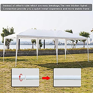 Mytunes 10'x20' Outdoor Waterproof Canopy Tent Outdoor Canopy Tent Camping Gazebo Storage Shelter Pavilion Cater for Party Wedding Heavy Duty Patio Garden Gazebo