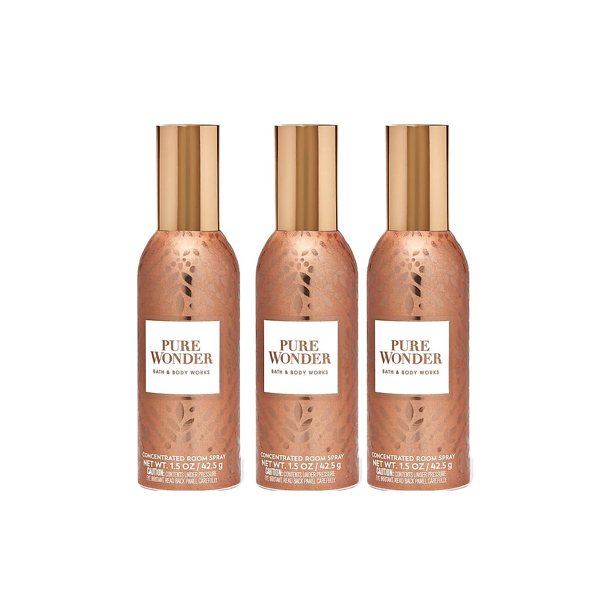 Bath & Body Works Pure Wonder Lot of 3 Concentrated Room Spray 1.5 oz Each (Pure Wonder) 1 Count (Pack of 3)