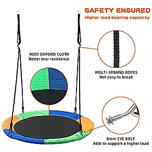 40 Inch Tree Swing Saucer Swing Tree Saucer Swings for Kids Outdoor Swing Round Swing Seat