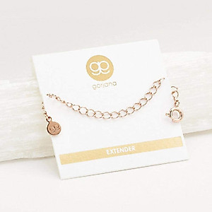 gorjana Women's 3 Inch Adjustable Necklace Extender, 18k Rose Gold Plated