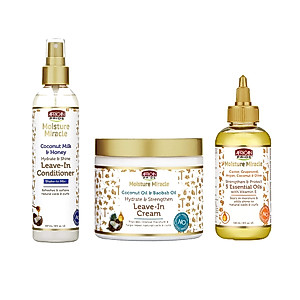 African Pride Moisture & Seal Regimen Moisture +Care For Coily Hair LOC Regimen