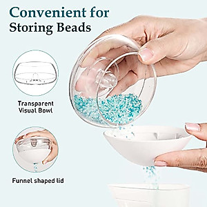 PP OPOUNT Electric Bead Spinner | Clay Bead Spinner | Seed Bead Spinner with 2 Big Eye Beading Needles, Fast Beading Bead Spinner for Jewelry Making, DIY Waist Beads, Bracelets, Necklace