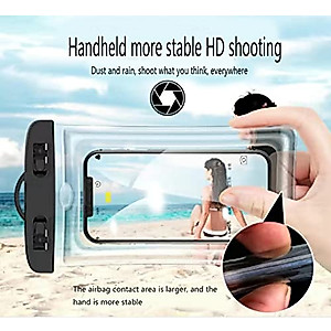 Springen Waterproof Phone Pouch ，Universal Waterproof Phone case，Floating Underwater Dry Bag Protector， with iPhone and Most Smartphones (Black/ 2Pcs)