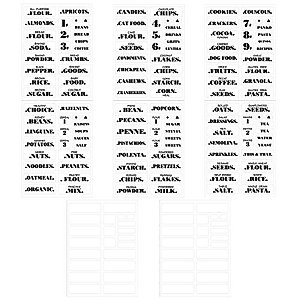 LUTER 132 Pcs Food Pantry Label Stickers and 32 Pcs Blank Labels, Waterproof Removable Kitchen Labels Decals for Pantry Cabinet Organization Storage