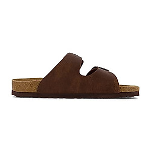 CUSHIONAIRE Women's Lang Cork footbed Sandal with +Comfort, Brown 8